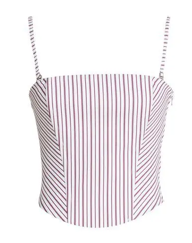 Patrizia Pepe Top Burgundy Size Cotton, Polyamide, Elastane