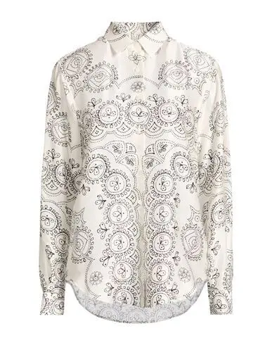 XACUS Viscose And Silk Blend Paisley Print Shirt - Ivory