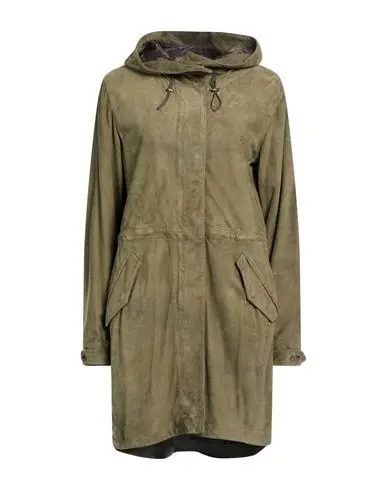 MOORER Overcoat & Trench Coat Military Size Leather - Green