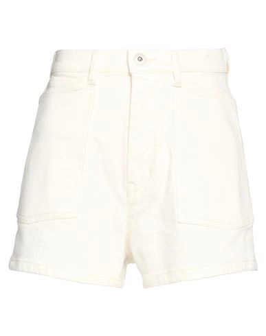Kenzo High Waisted Stretch Denim Shorts - Ivory