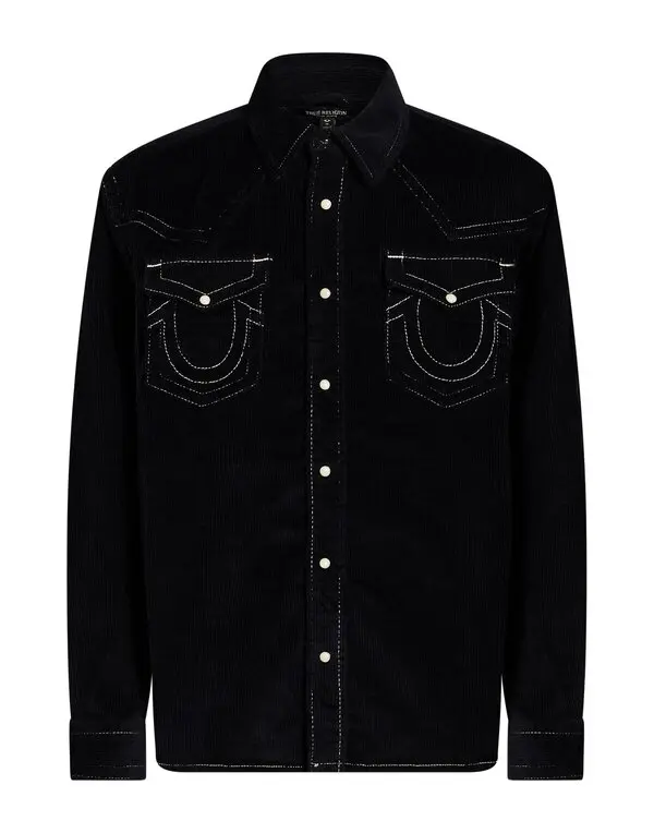 True Religion Jacket Chocolate Size Cotton, Elastane - Black