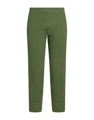 120% Lino Military Linen, Cotton, And Elastane Tapered Cropped Pants - Green
