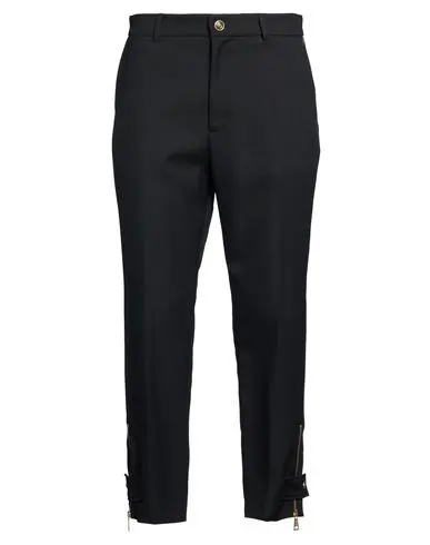 Versace Polyester Tapered Leg Pants With Zip Detail - Black