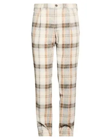 Incotex Tartan Patterned Cotton Pants - Beige