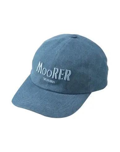 MOORER Baseball Cap In Cotton And Silk - Blue