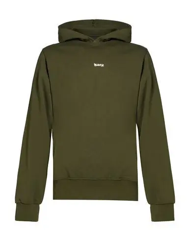 DISCLAIMER Military Cotton French Terry Hoodie With Print - Green