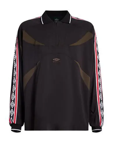 UMBRO Cotton Long Sleeve Polo Shirt - Black