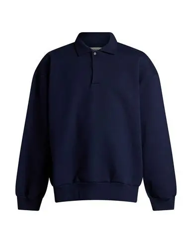 PANGAIA Sweatshirt With Buttoned Neckline - Blue