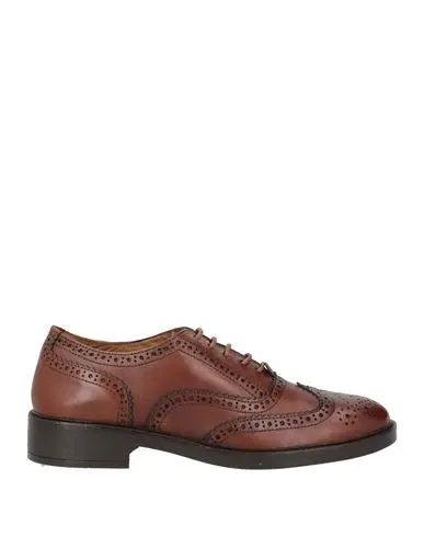 EMANUÉLLE VEE Leather Lace-up Oxford Shoes - Brown
