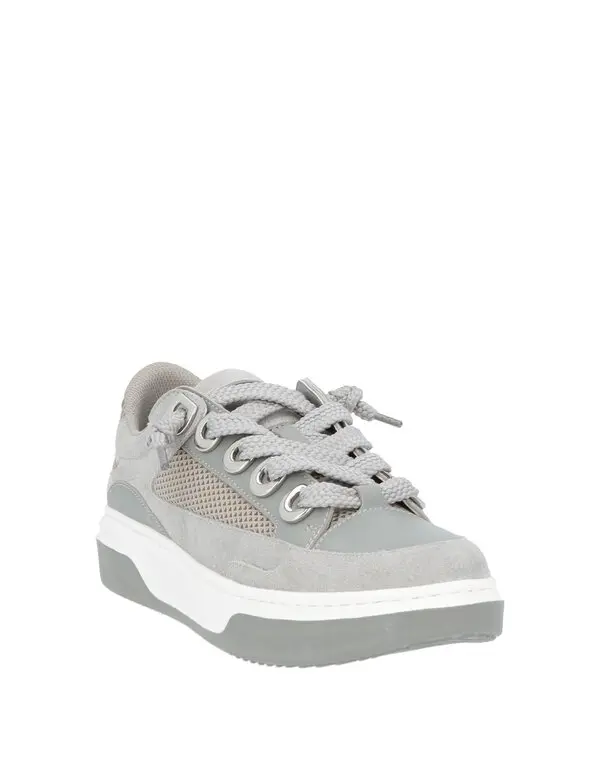 EMANUELLE VEE Leather And Textile Sneakers