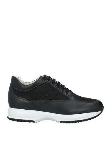 Hogan Sneakers Size Leather, Textile Fibers - Black