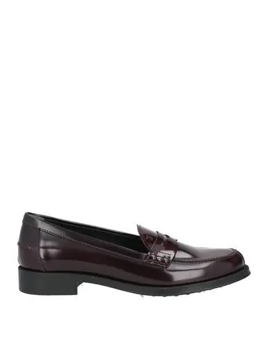 TOD'S Penny Loafers In Burgundy Glossed Leather - Red