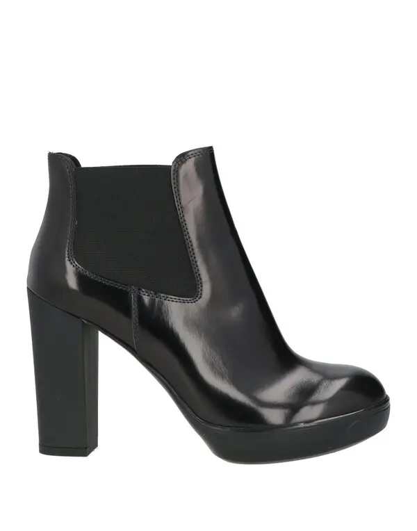Hogan Chelsea Boots In Glossed Leather - Black