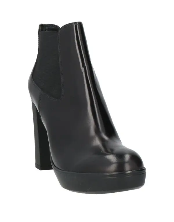 Hogan Chelsea Boots In Glossed Leather - Black