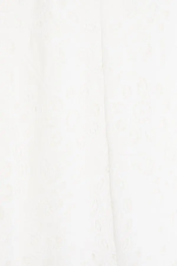 Zimmermann Broderie Anglaise Cotton Midi Skirt