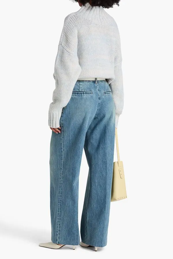 Zimmermann Pleated Highrise Wideleg Jeans