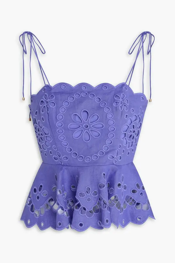 Zimmermann Broderie Anglaise Linen Top