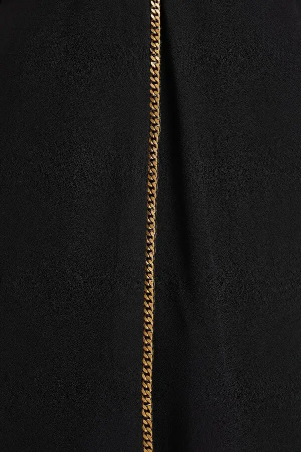 Zimmermann Chainembellished Crepe Wideleg Pants - Black