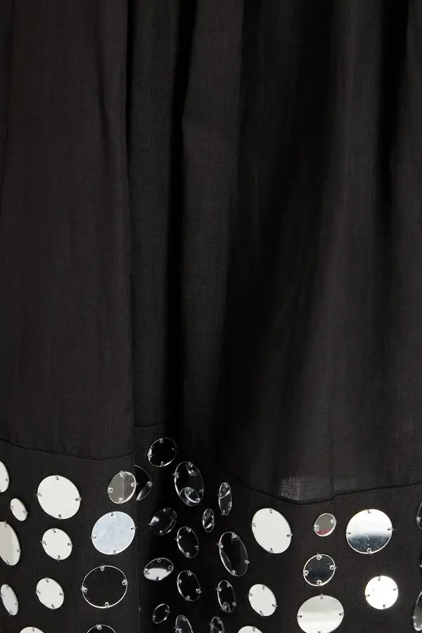 Zimmermann Embellished Ramie Midi Skirt