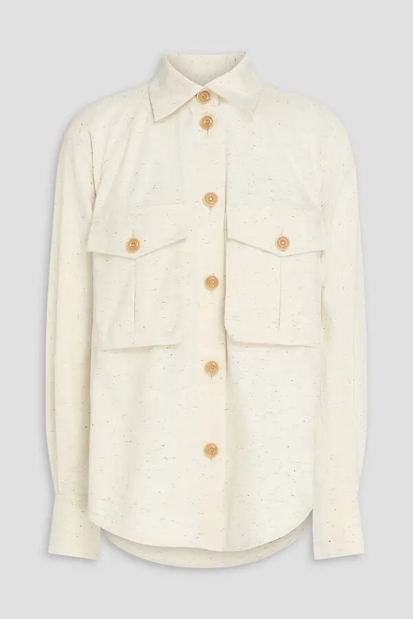 Zimmermann Slub Stretchcotton Twill Shirt - Ivory