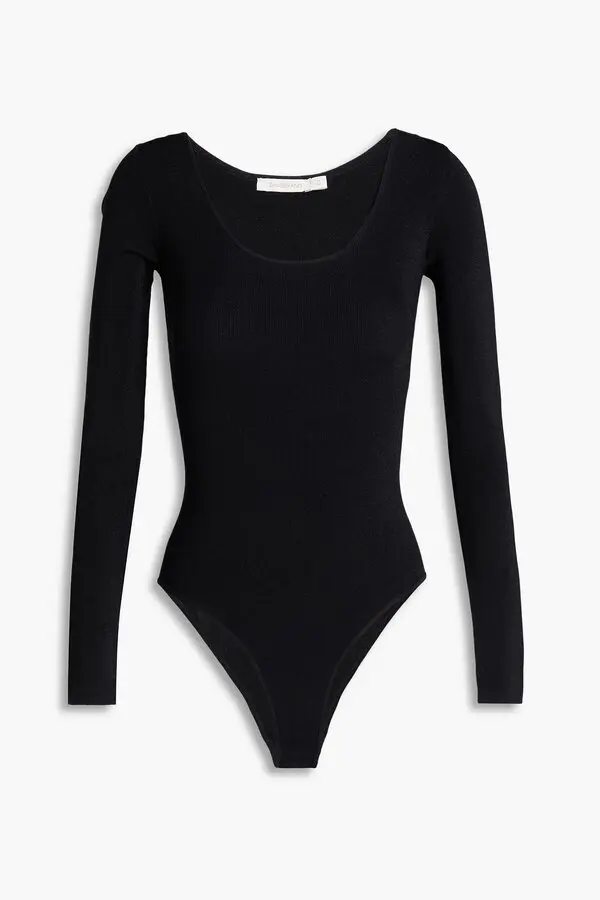 Zimmermann Metallic Stretchjersey Bodysuit - Black