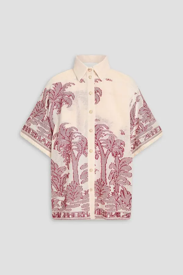 Zimmermann Fil Coupé Cotton Shirt - Ecru