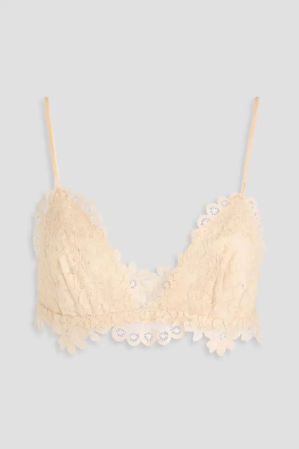Zimmermann Cottonblend Corded Lace Bra Top