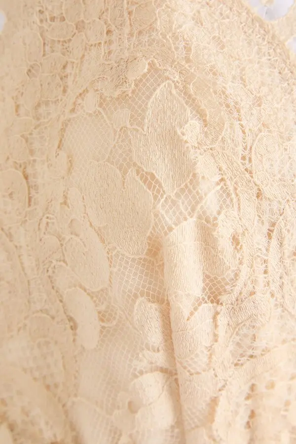 Zimmermann Cottonblend Corded Lace Bra Top