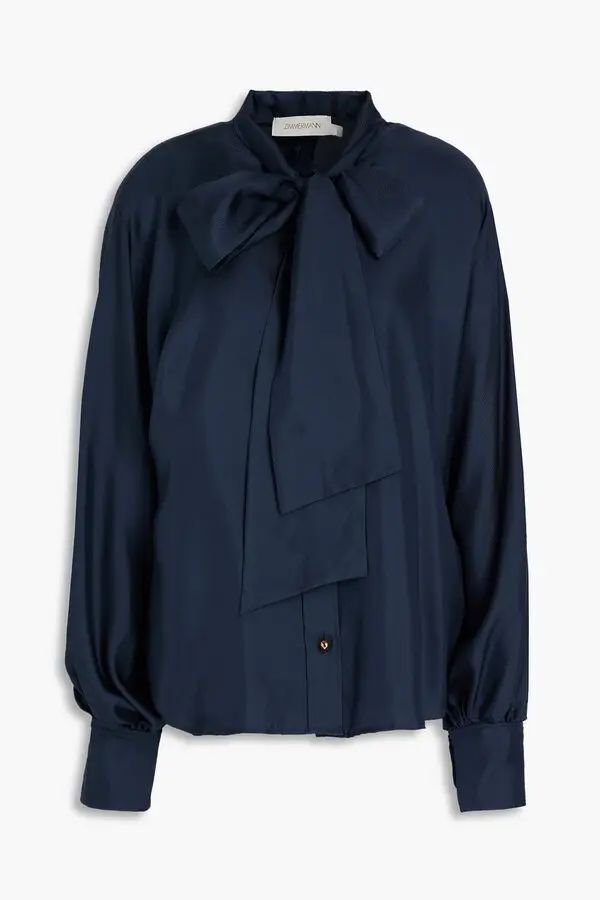 Zimmermann Pussybow Silktwill Blouse