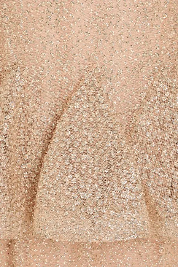 Zimmermann Tiered Glittered Tulle Maxi Dress