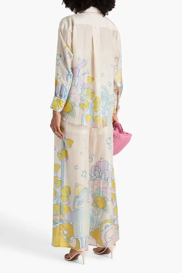 Zimmermann Printed Silk-habotai Shirt