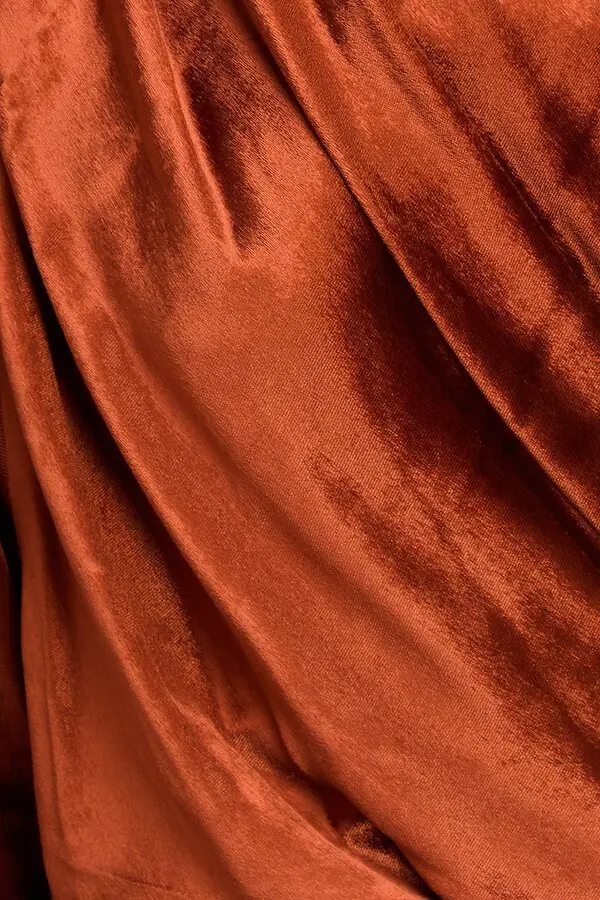 Zimmermann Oneshoulder Draped Velvet Top
