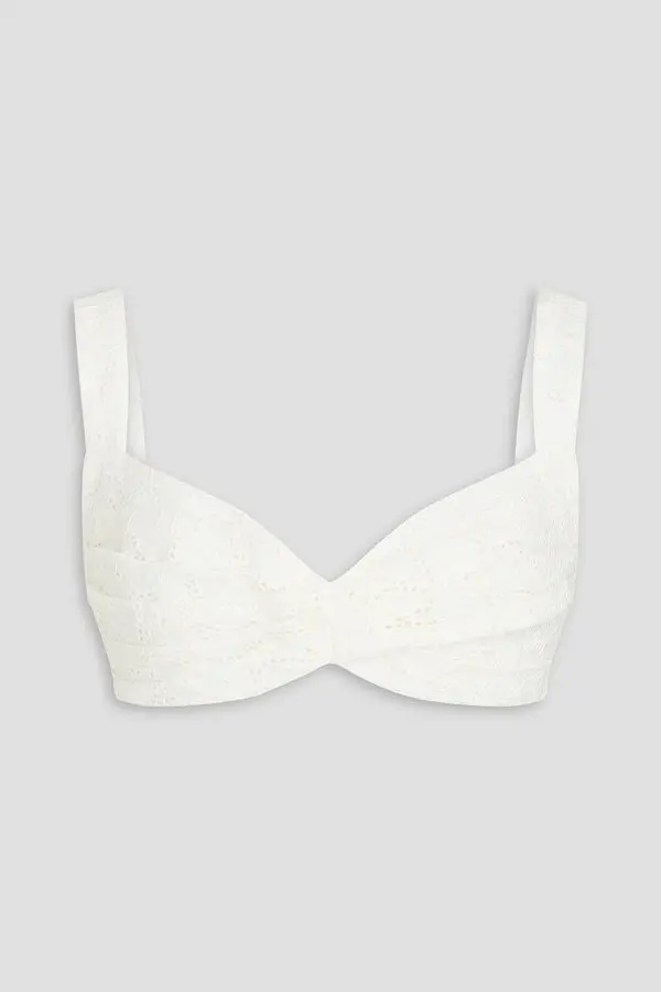 Zimmermann Broderie Anglaise Cotton Bra Top
