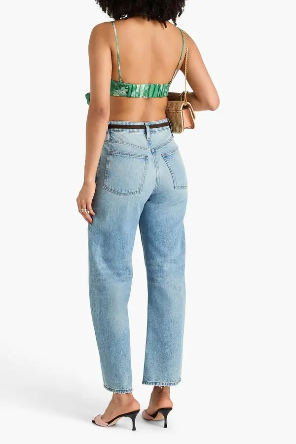 Zimmermann Bowdetailed Floralprint Linen Bra Top