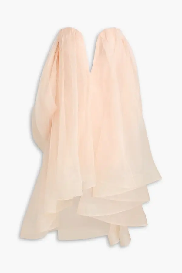 Zimmermann Strapless Silkorganza Bustier Mini Dress - Peach
