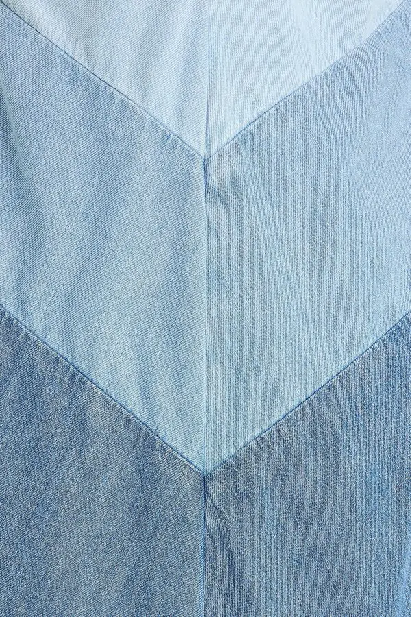 Zimmermann Paneled Denim Maxi Dress