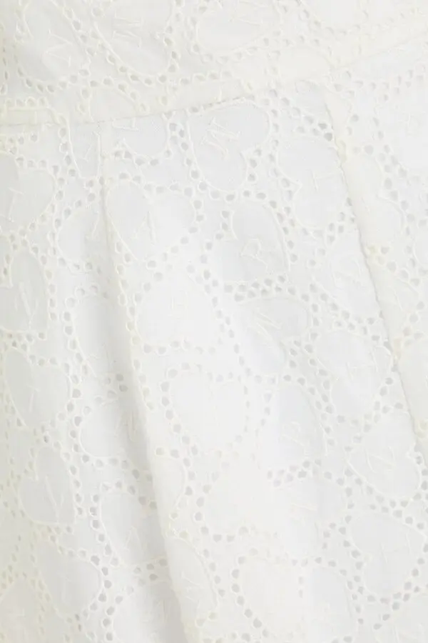 Zimmermann Broderie Anglaise Linen Midi Skirt
