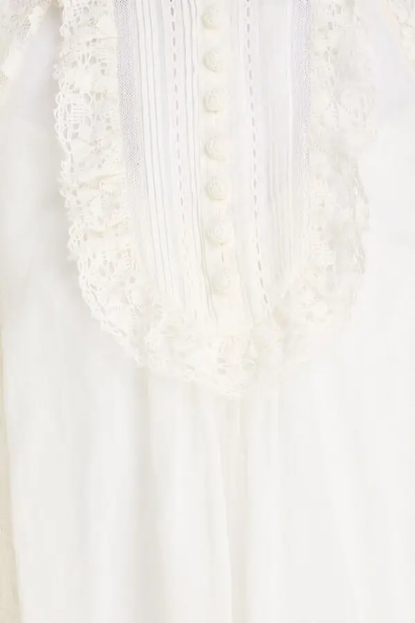 Zimmermann Lacepaneled Ramie Tunic