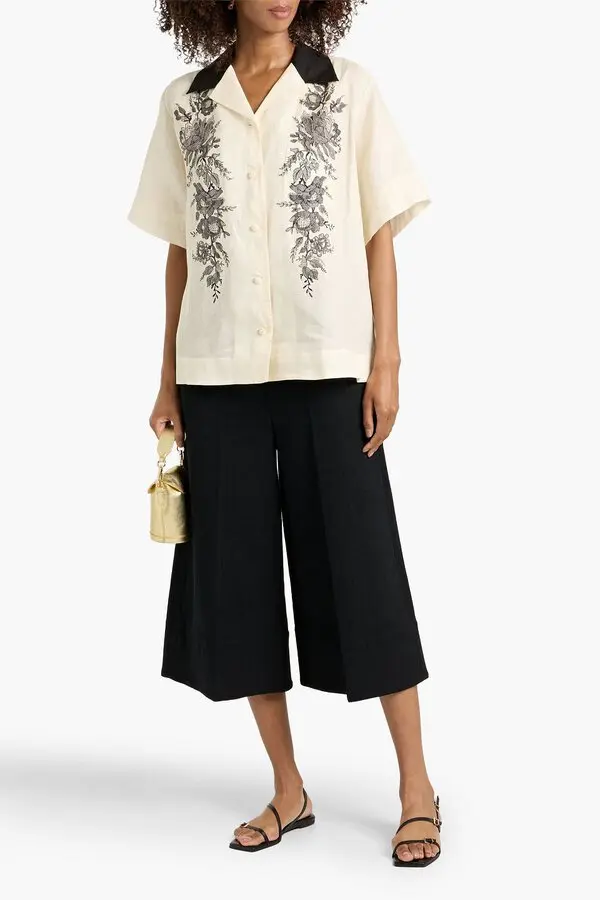Zimmermann Floralprint Linen Shirt