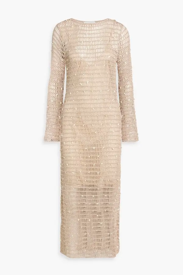 Zimmermann Shellembellished Crochet Midi Dress