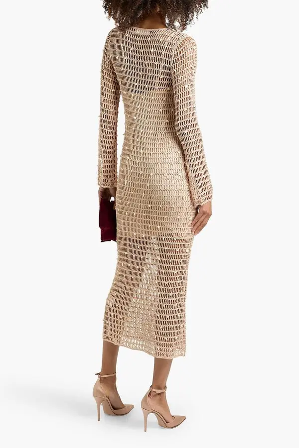 Zimmermann Shellembellished Crochet Midi Dress