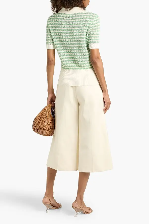 Zimmermann Crocheted Cottonblend Polo Shirt