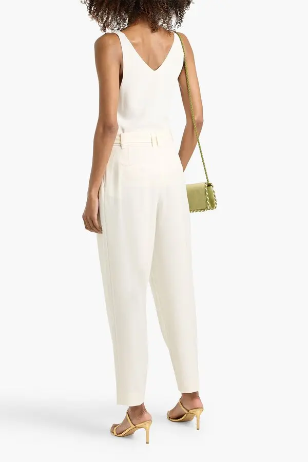 Zimmermann Belted Woolblend Tapered Pants