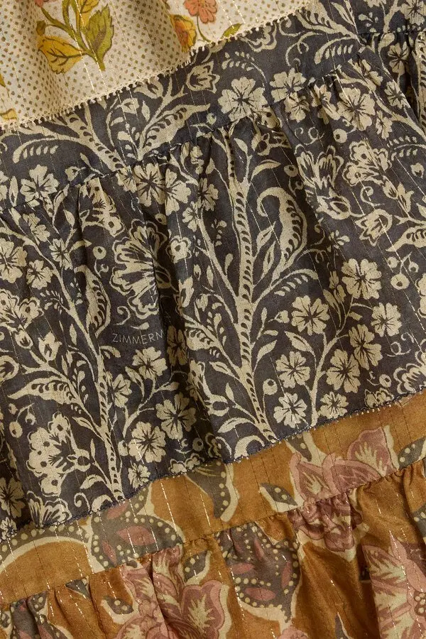 Zimmermann Tiered Printed Cottonblend Voile Midi Dress