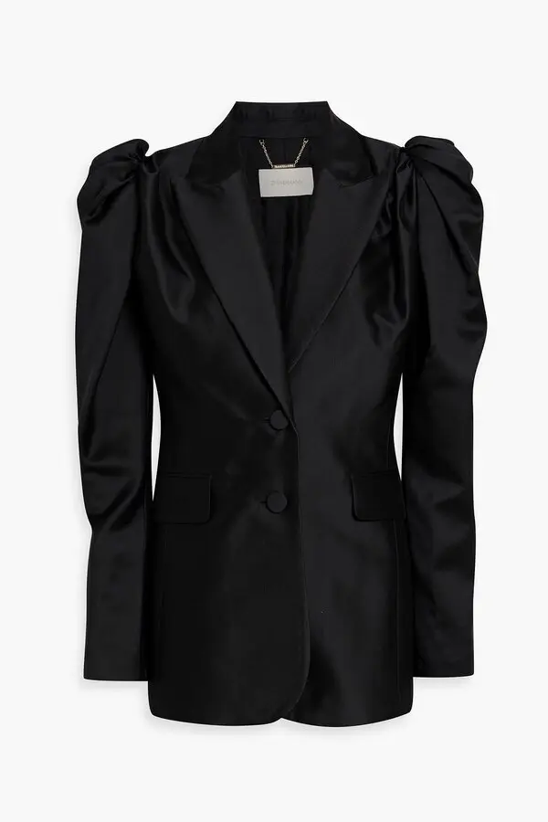 Zimmermann Gathered Silk And Woolblend Blazer