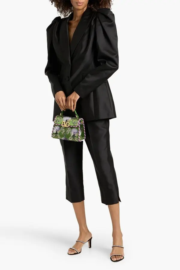 Zimmermann Gathered Silk And Woolblend Blazer