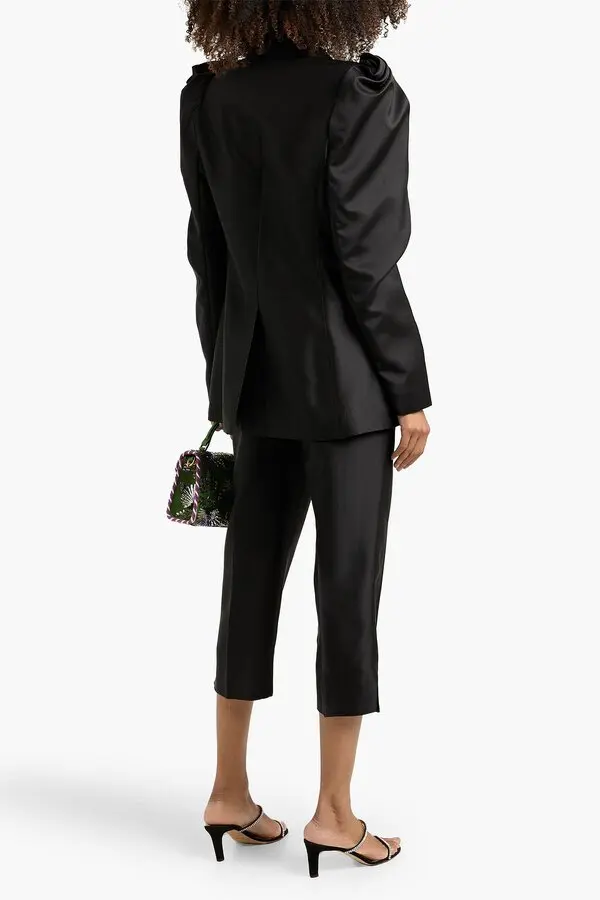Zimmermann Gathered Silk And Woolblend Blazer