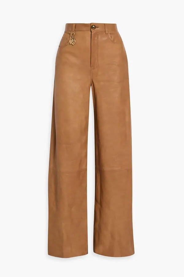 Zimmermann Leather Wideleg Pants