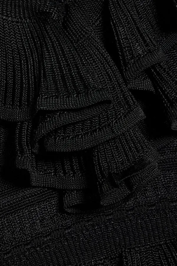 Zimmermann Ruffled Crochetknit Top