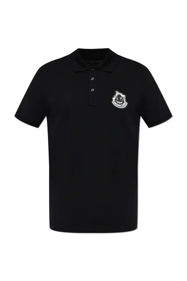 Moncler Polo With Logo Patch